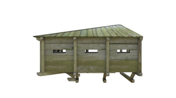 3d model castle hoarding section