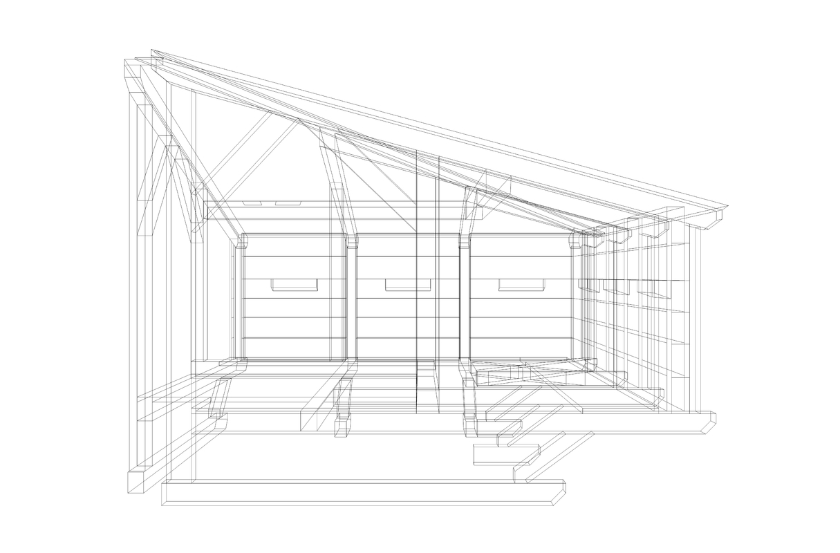 3d model castle hoarding section