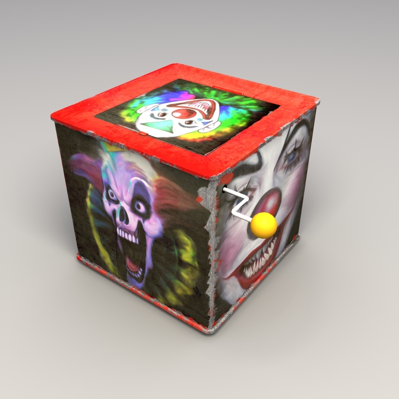 3d model creepy jack box