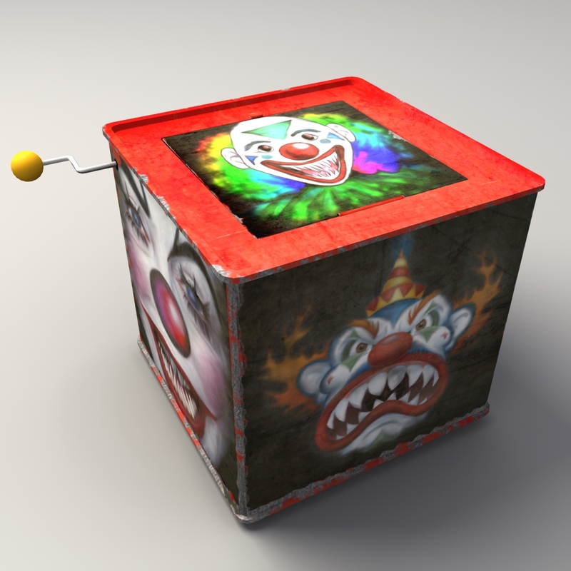3d model creepy jack box