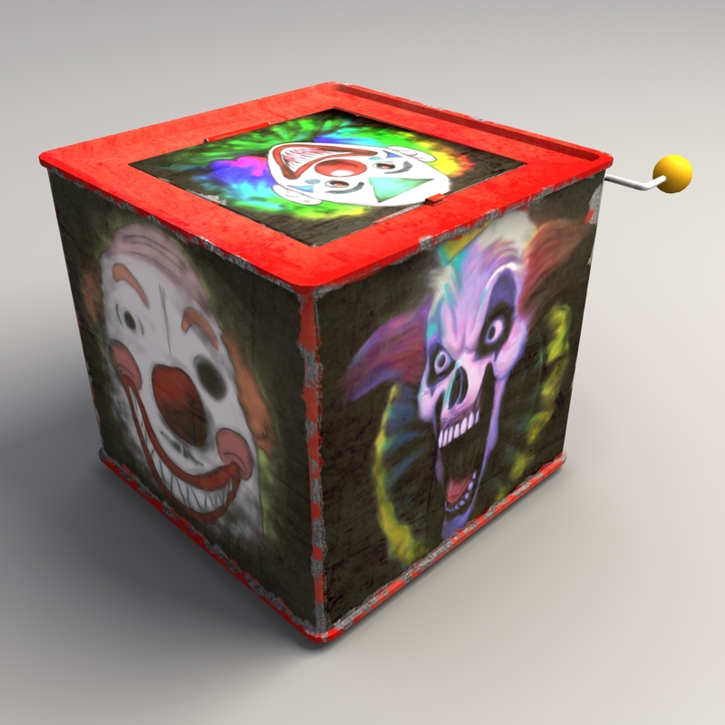 3d model creepy jack box