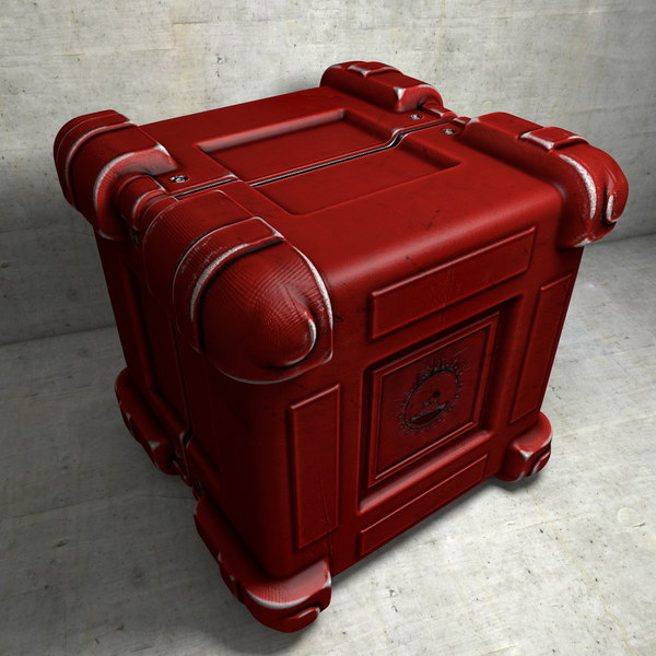 red container biohazard 3d model
