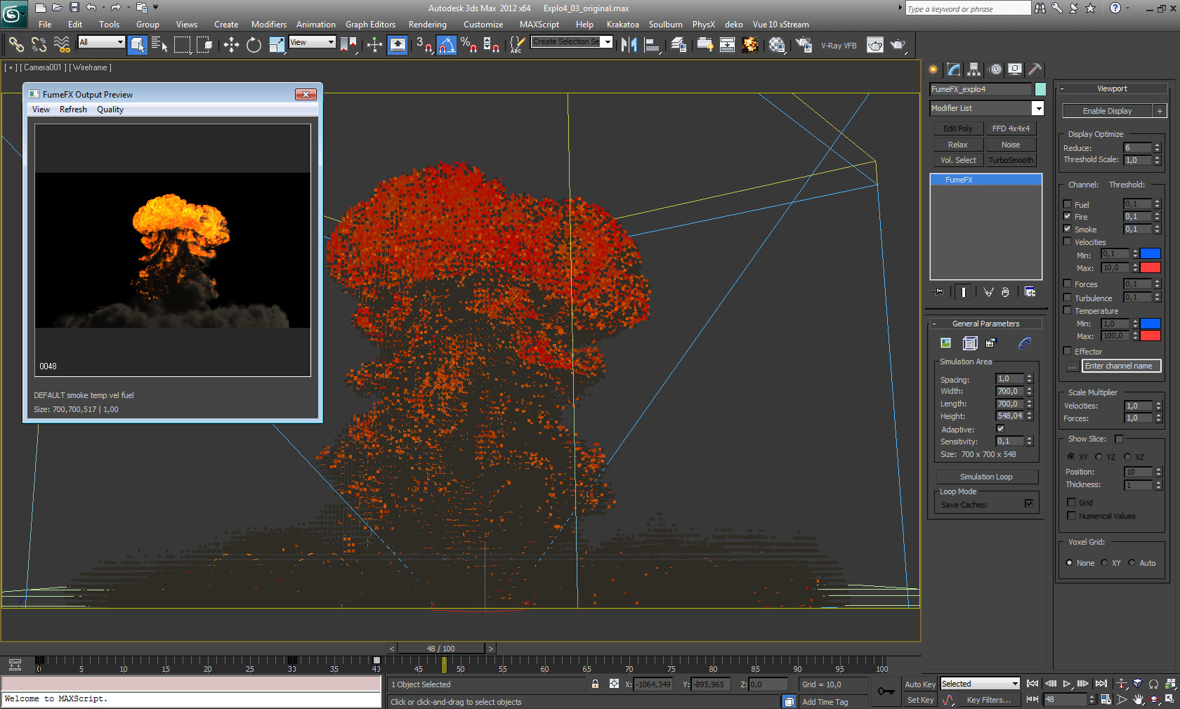 free fumefx particle explosion 3d model