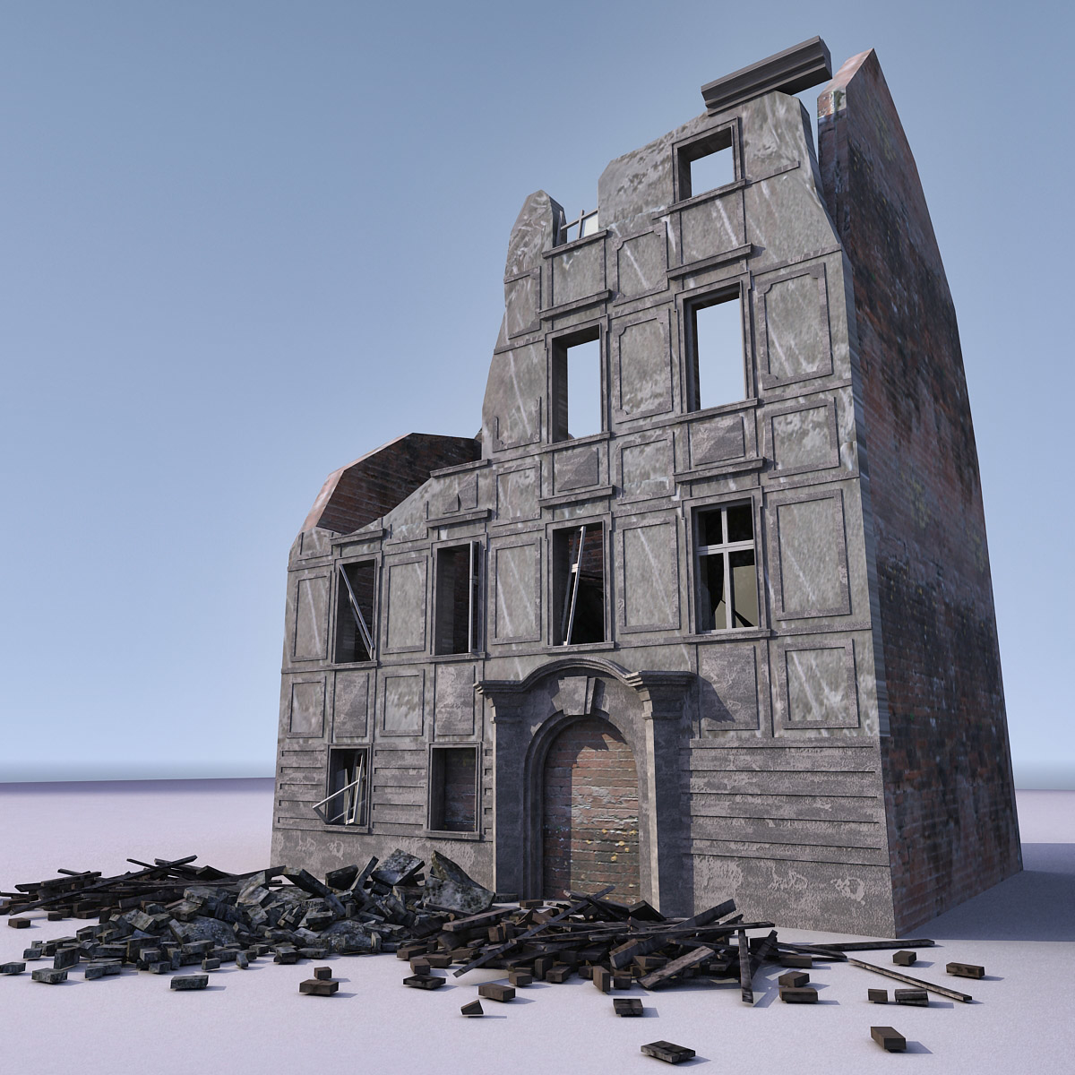 3d building ww2 model