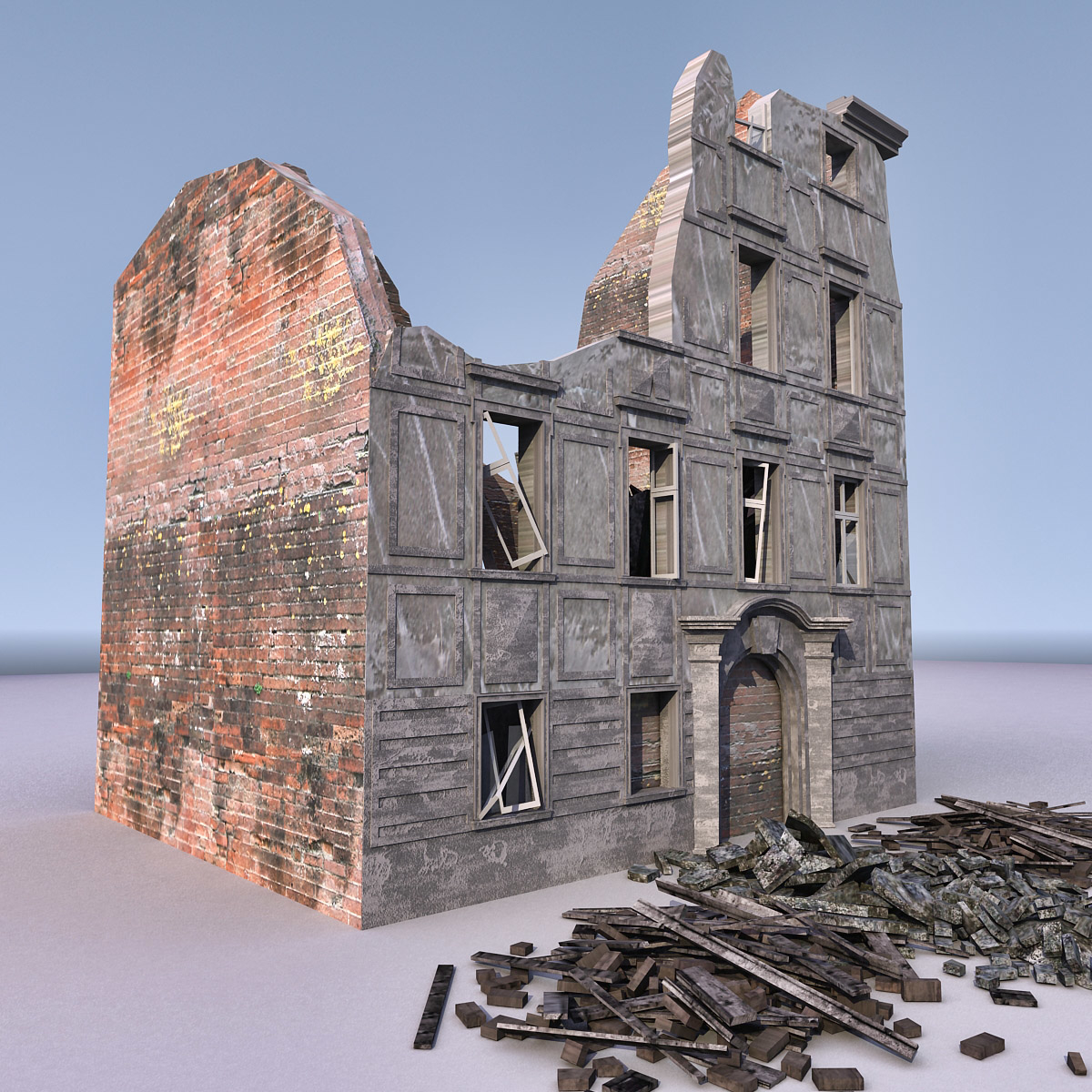 3d building ww2 model