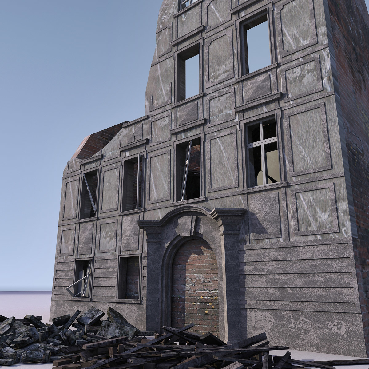 3d building ww2 model