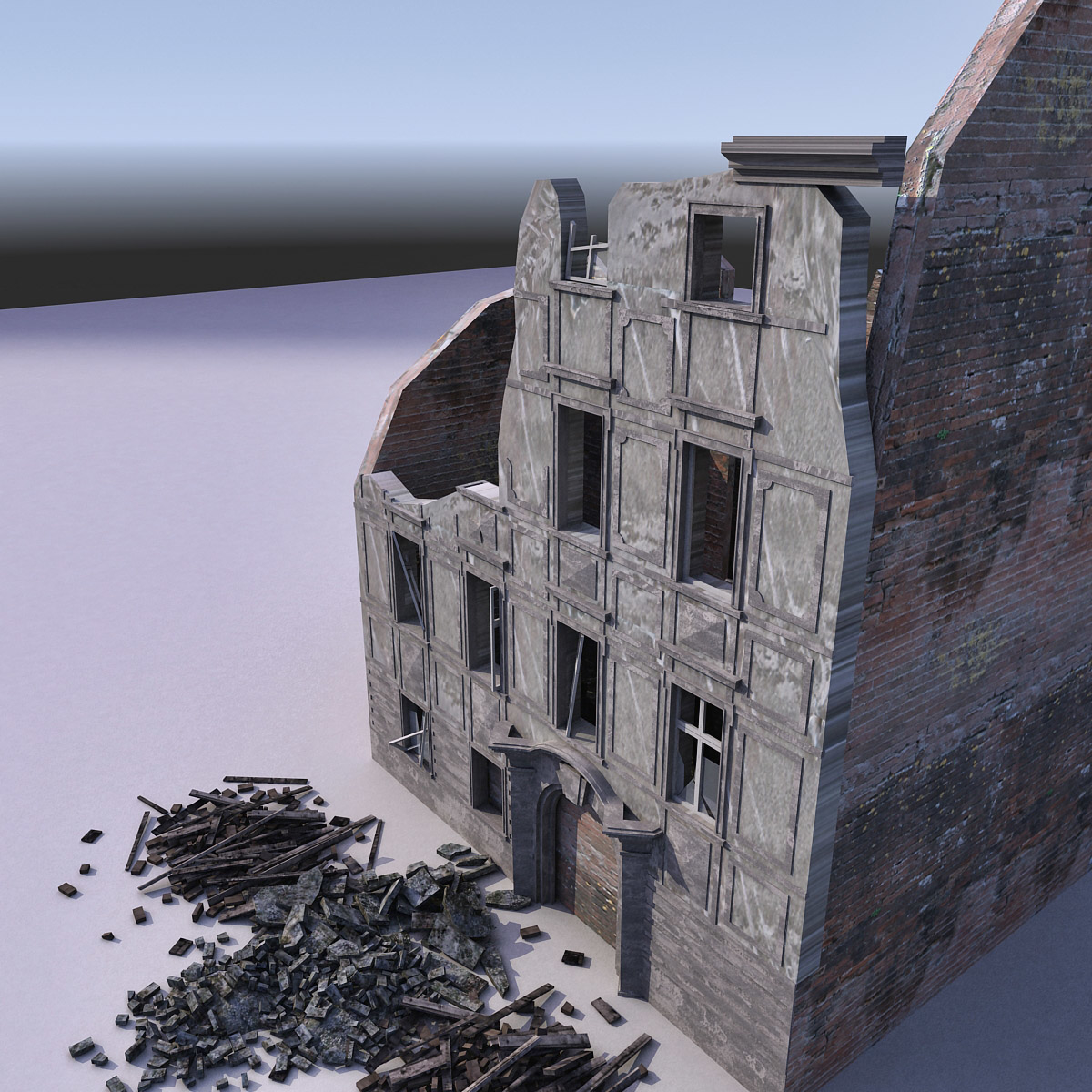 3d building ww2 model