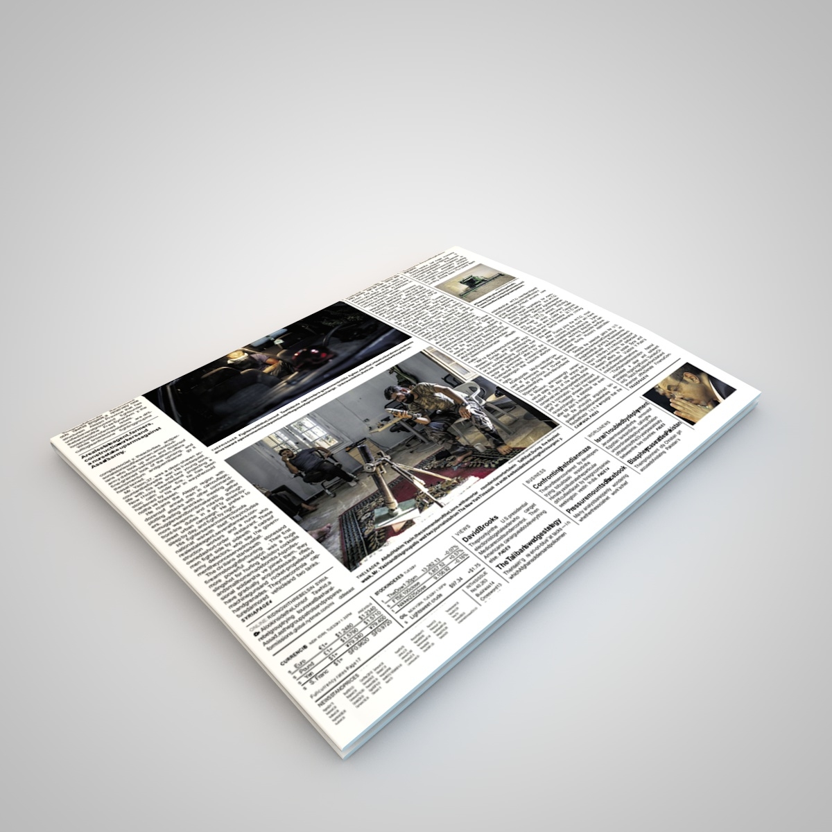 newspaper journal 3d model