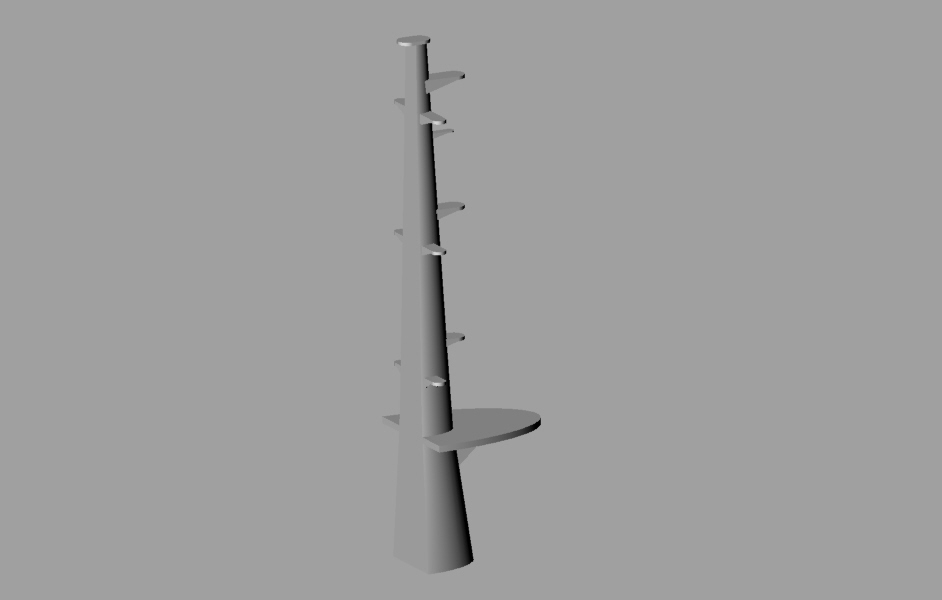 3d model ship aft mast