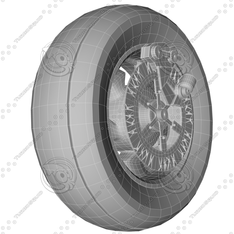 wheel rear rim motor bike 3d model