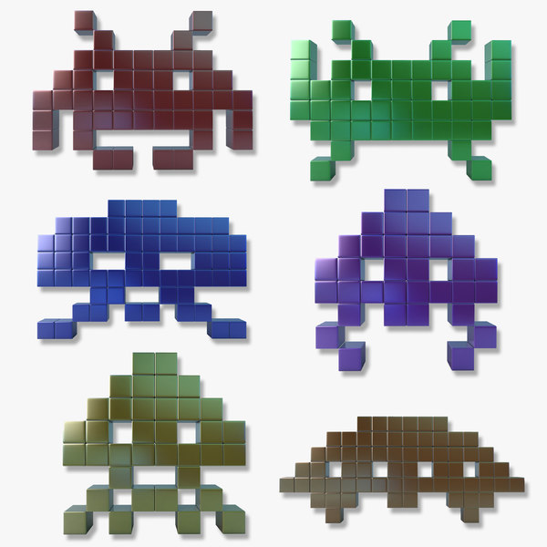 3d model space invaders