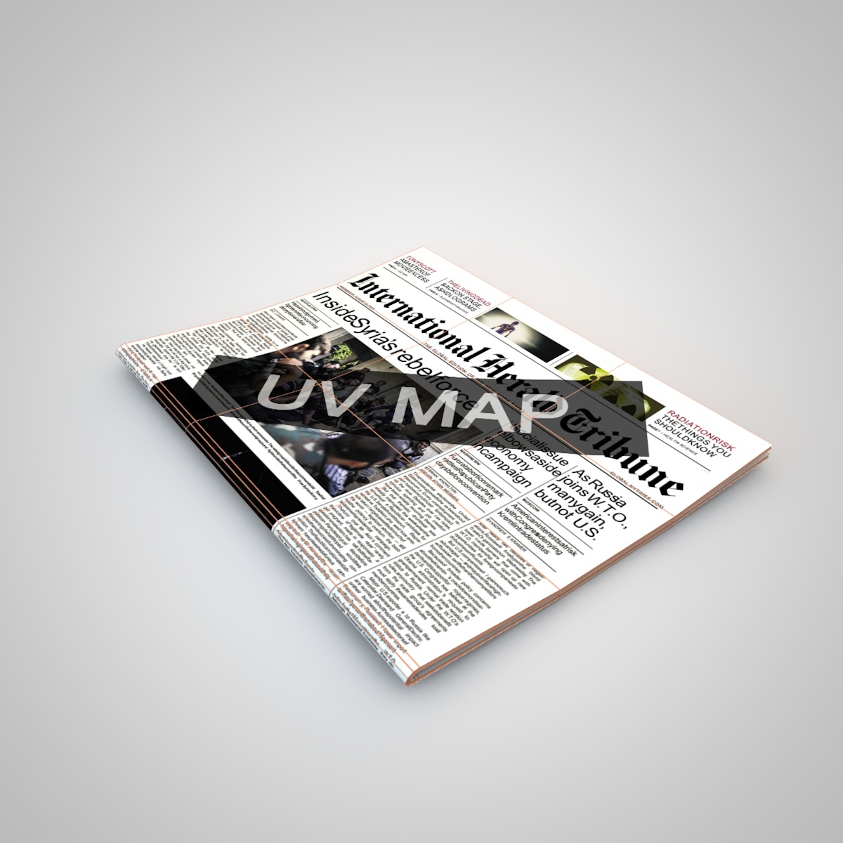 newspaper journal 3d model