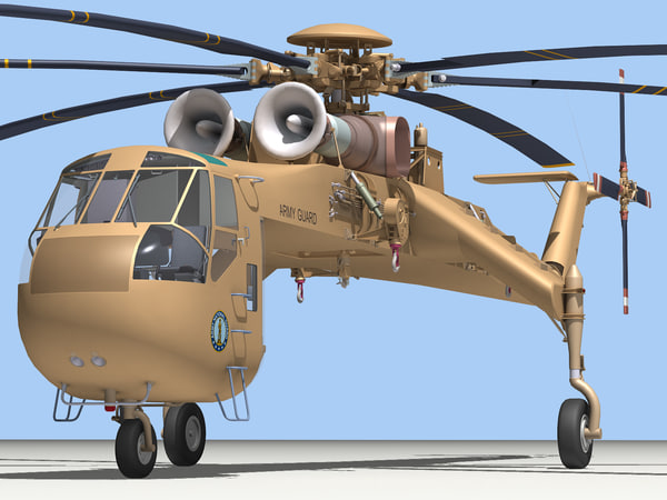 CH-54A SkyCrane + Cockpit. 3D-Modell - TurboSquid 691546