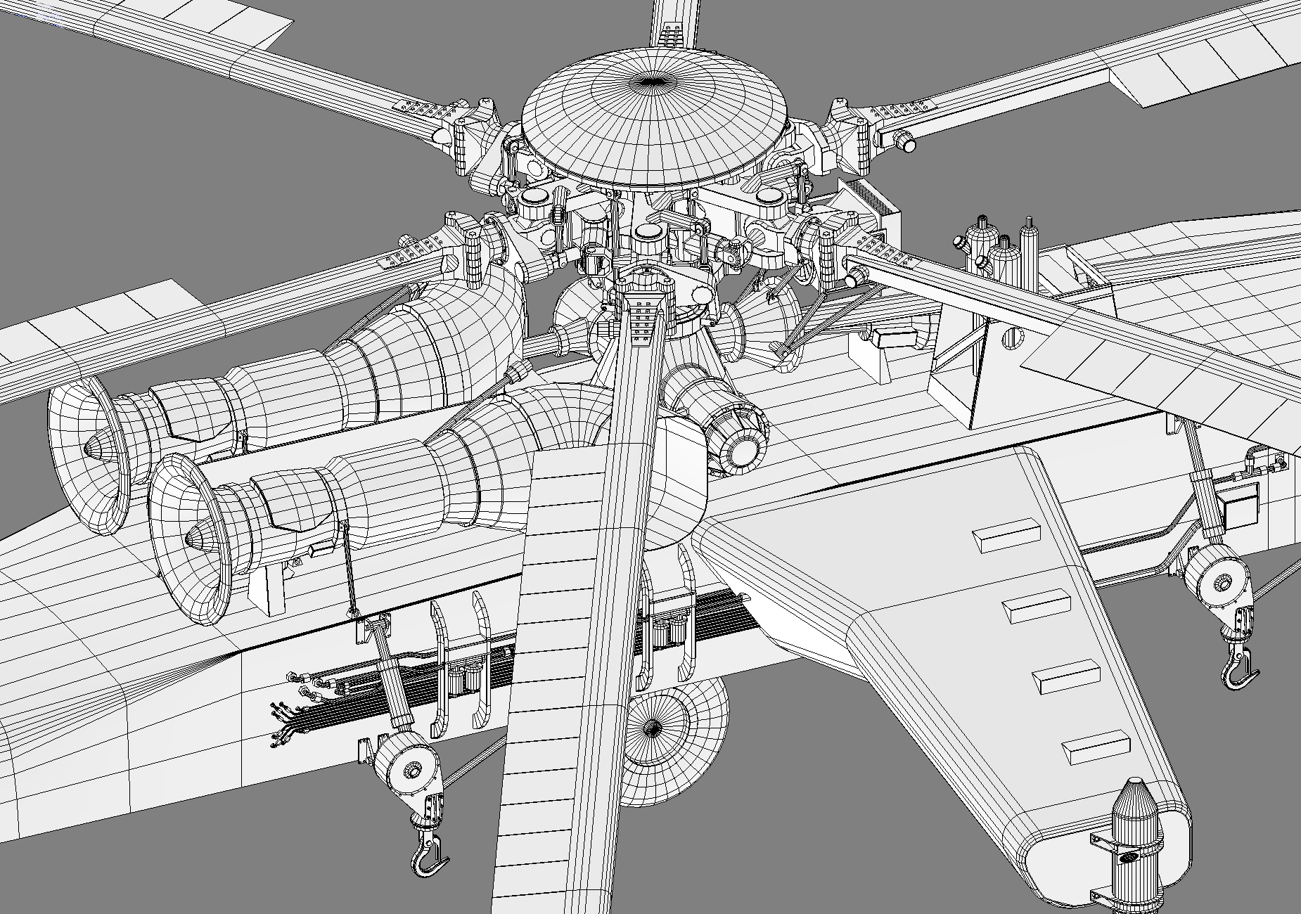 3d model sikorsky ch-54a skycrane helicopter