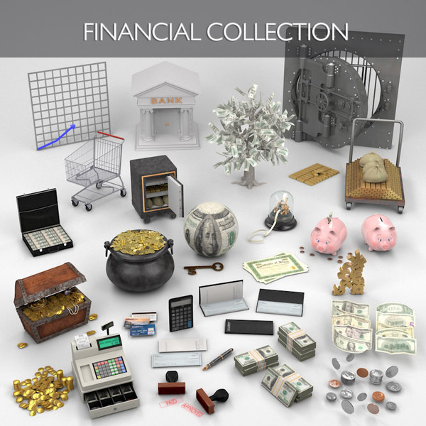 financial banking vault cash register 3d model