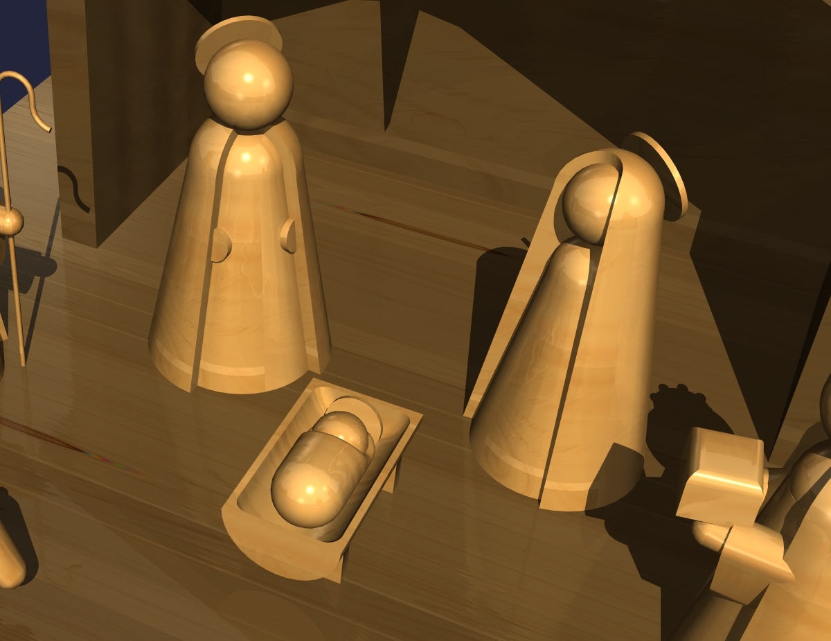 nativity scene 3d model