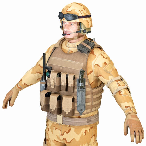 3d sas soldier static model