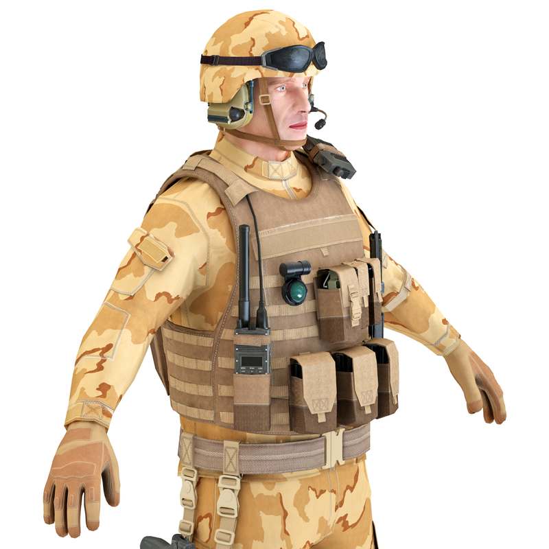 3d sas soldier static model