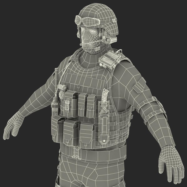3d sas soldier static model