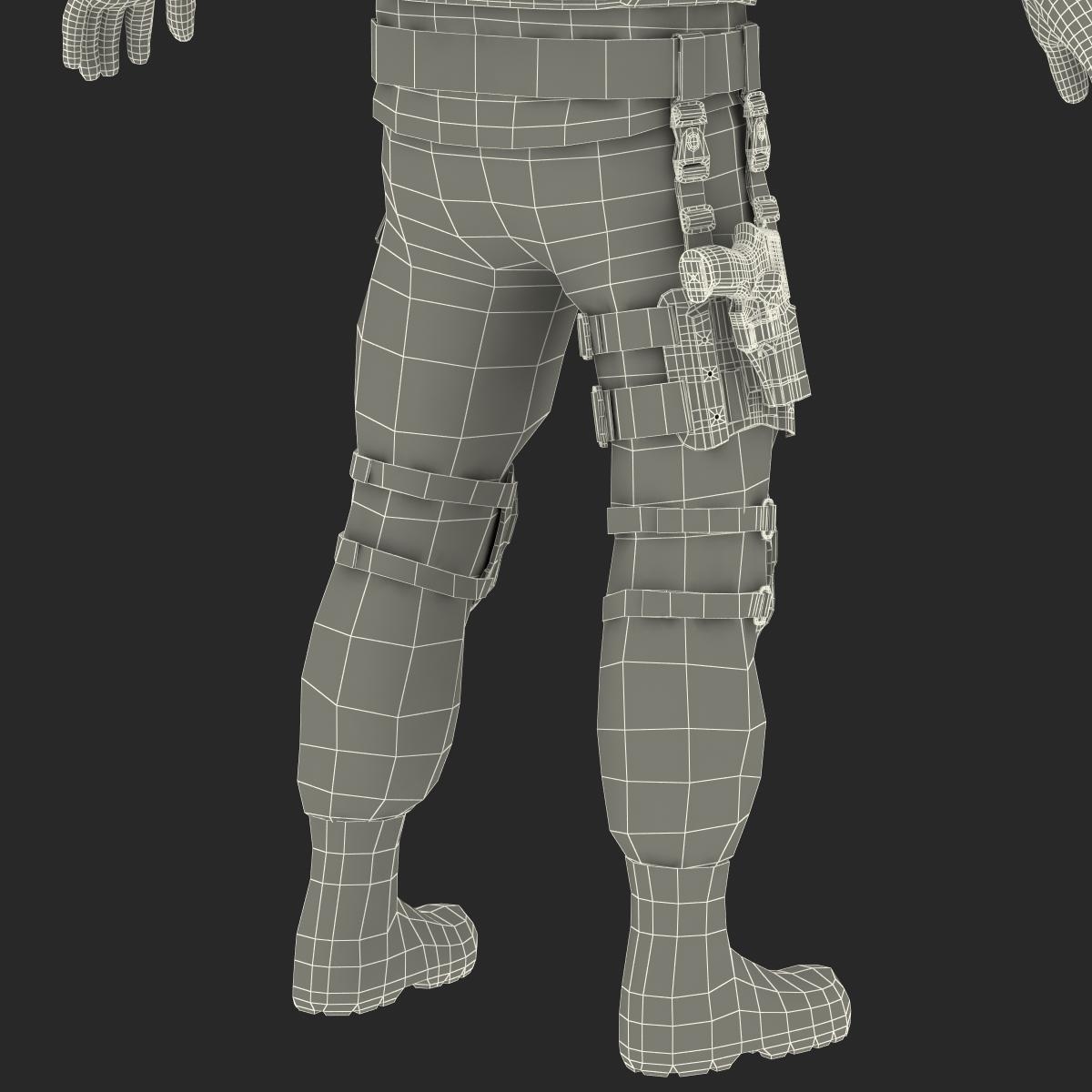 3d sas soldier static model