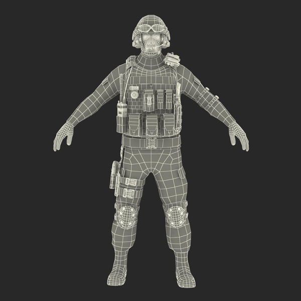 3d sas soldier static model