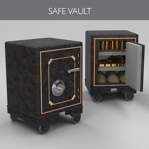financial banking vault cash register 3d model