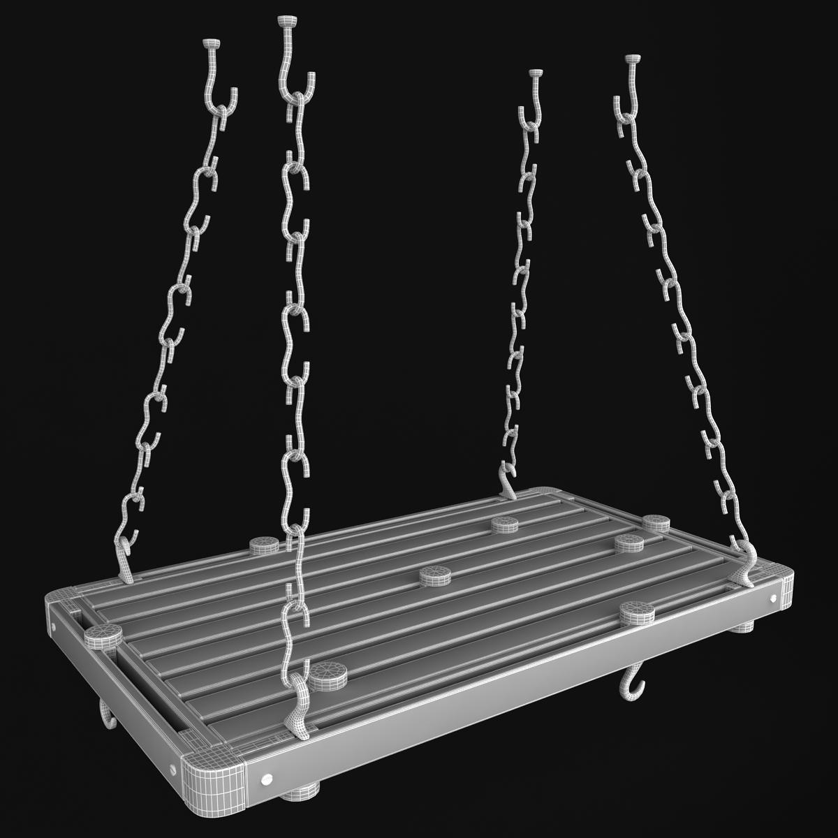 3d model kitchen rack ceiling