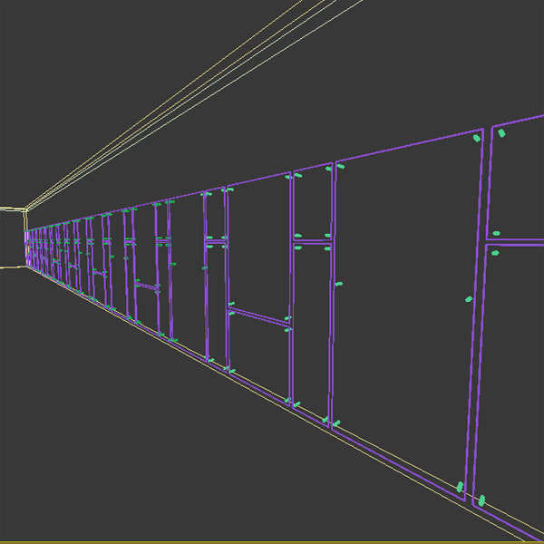 glass wall panel 3d model