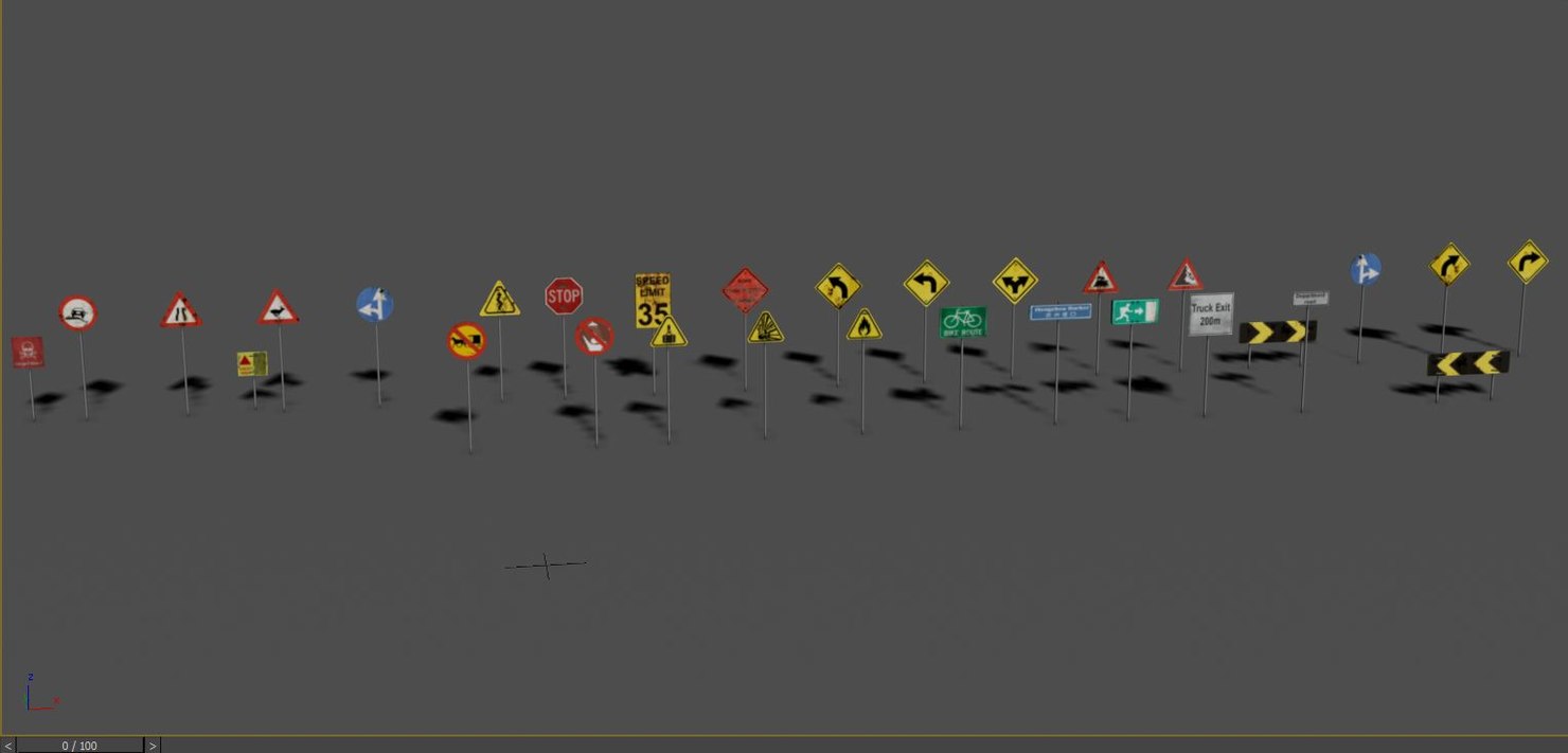 road signs 3d model