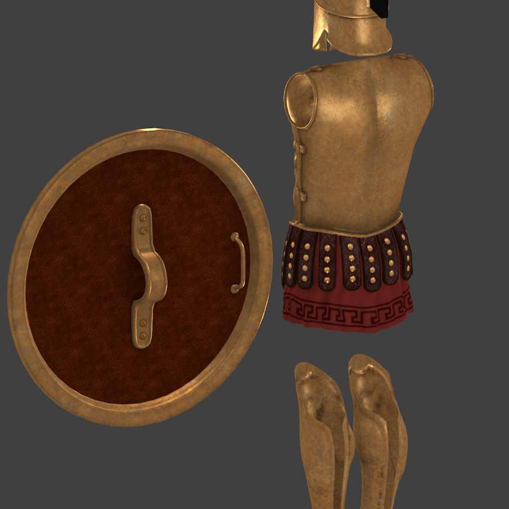 maya greek hoplite armor shield
