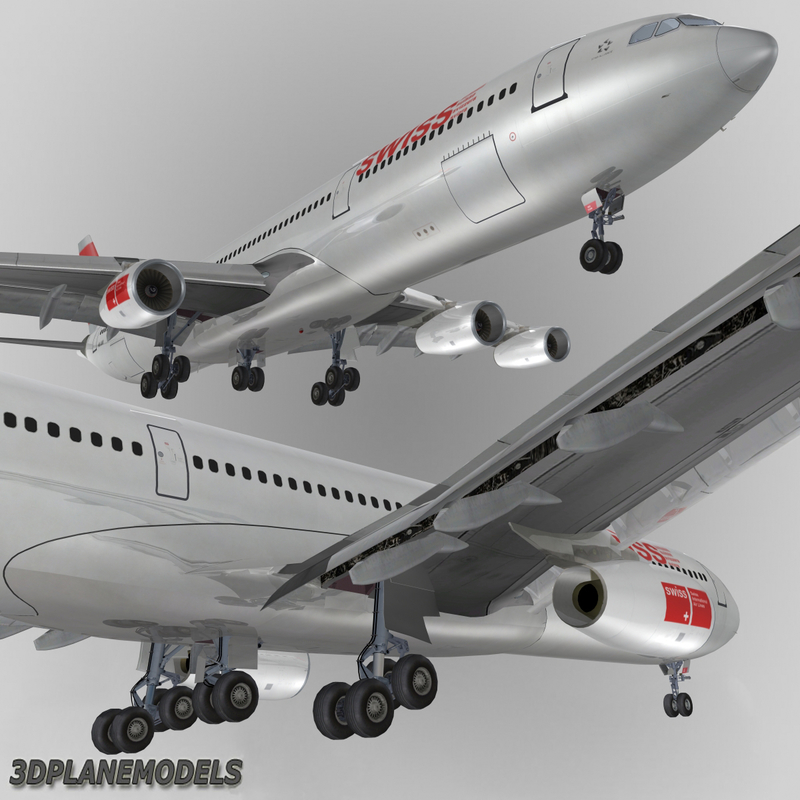3d model airbus a340-300