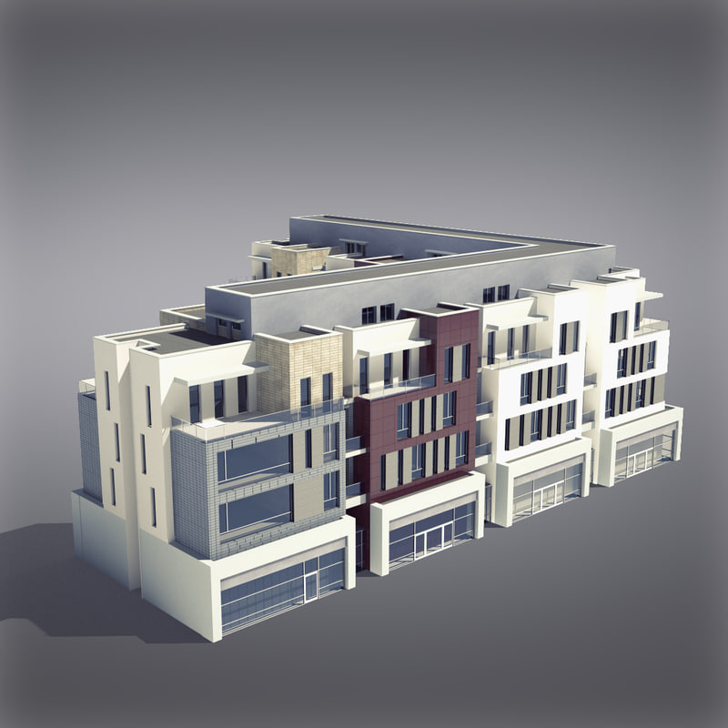 3d modern generic building