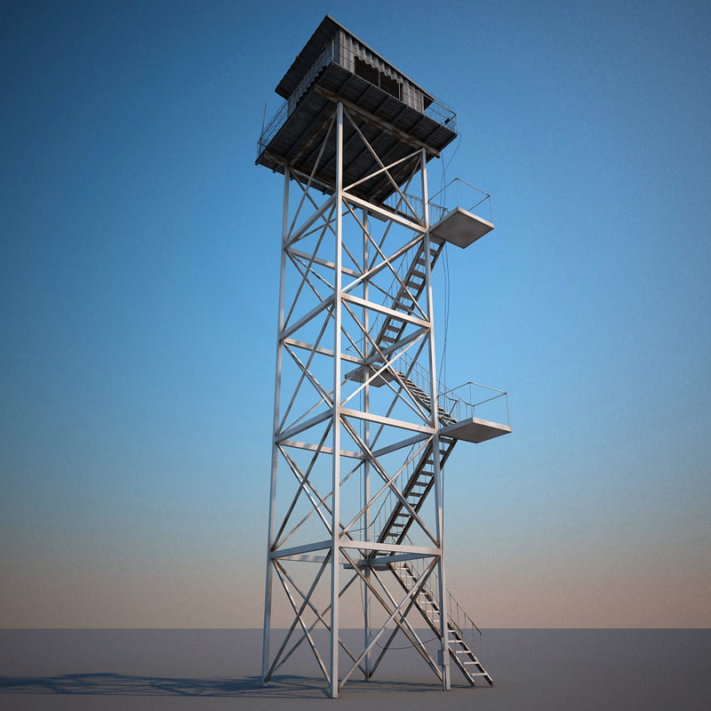 3d guard towers v2 model