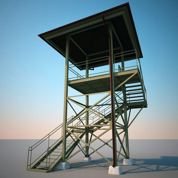 3d guard towers v2 model