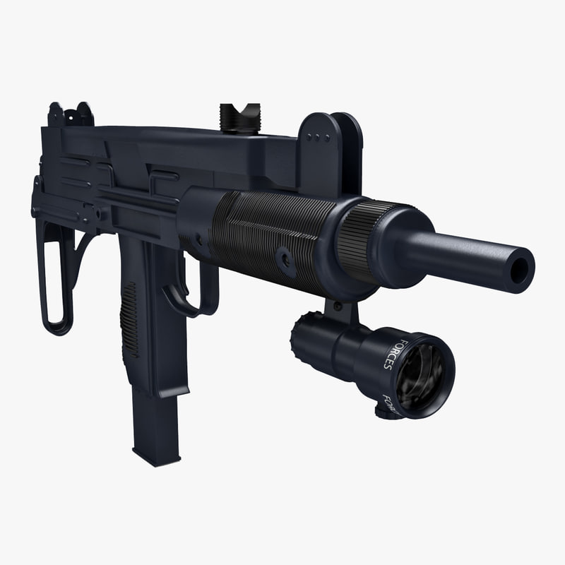 mini uzi sub machine c4d
