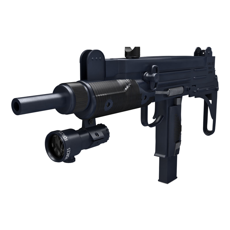 mini uzi sub machine c4d