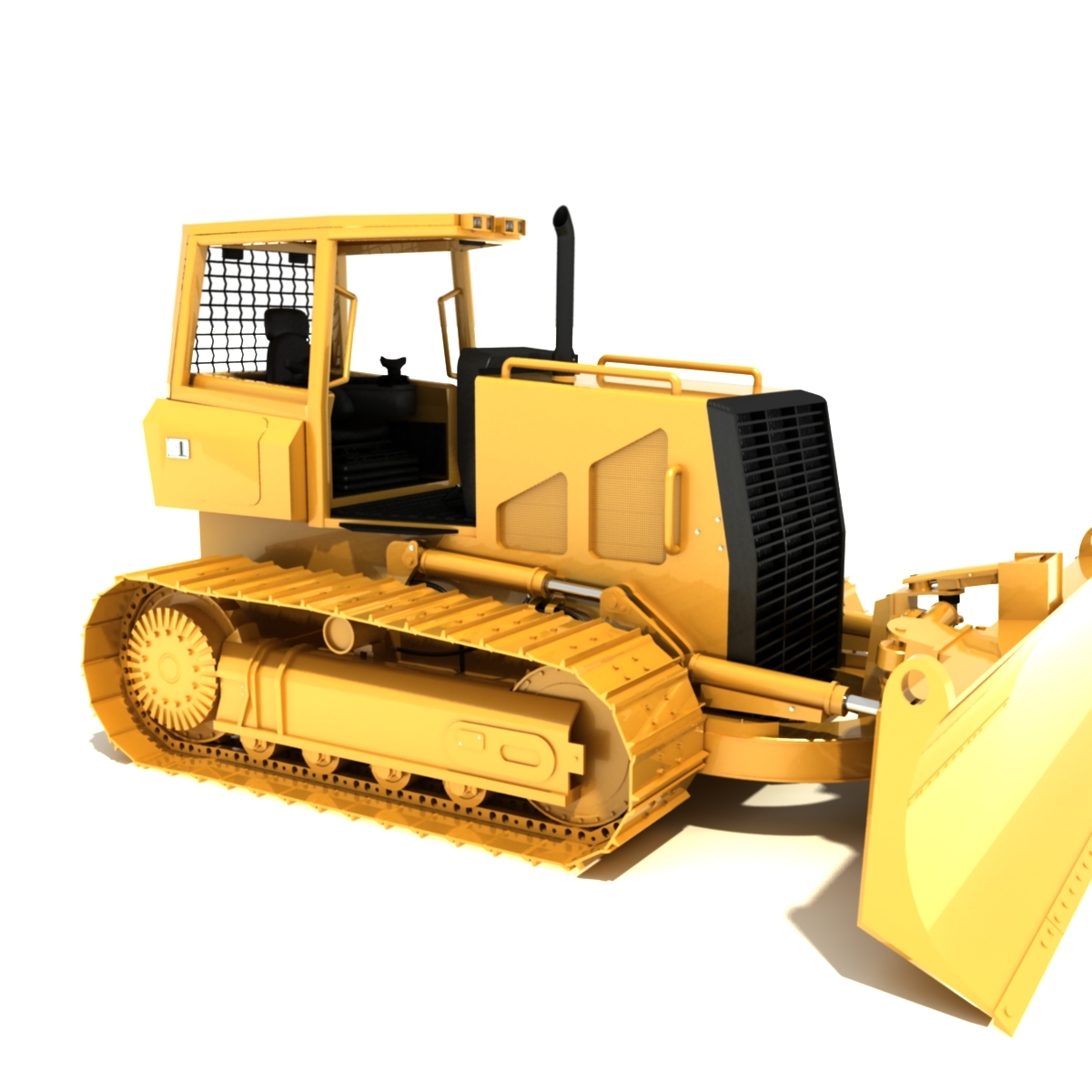 3d bulldozer dozer model