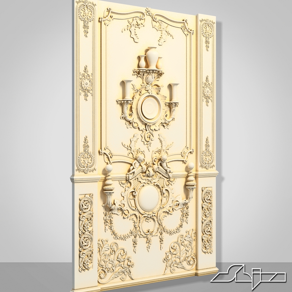 classic wall decor 3d model