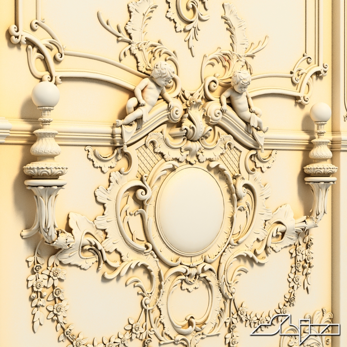 classic wall decor 3d model