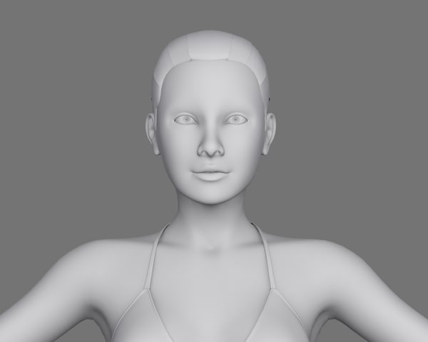3d jennifer realistic female model