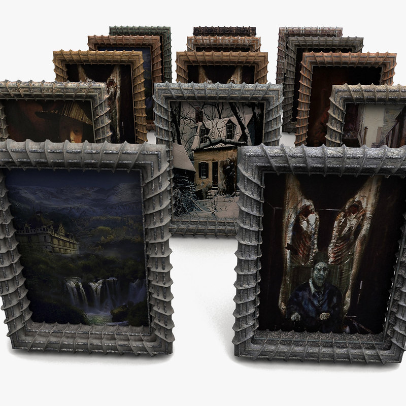 3d creepy frame paint model