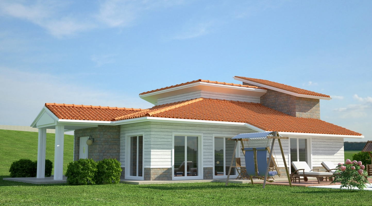 3d model village house design