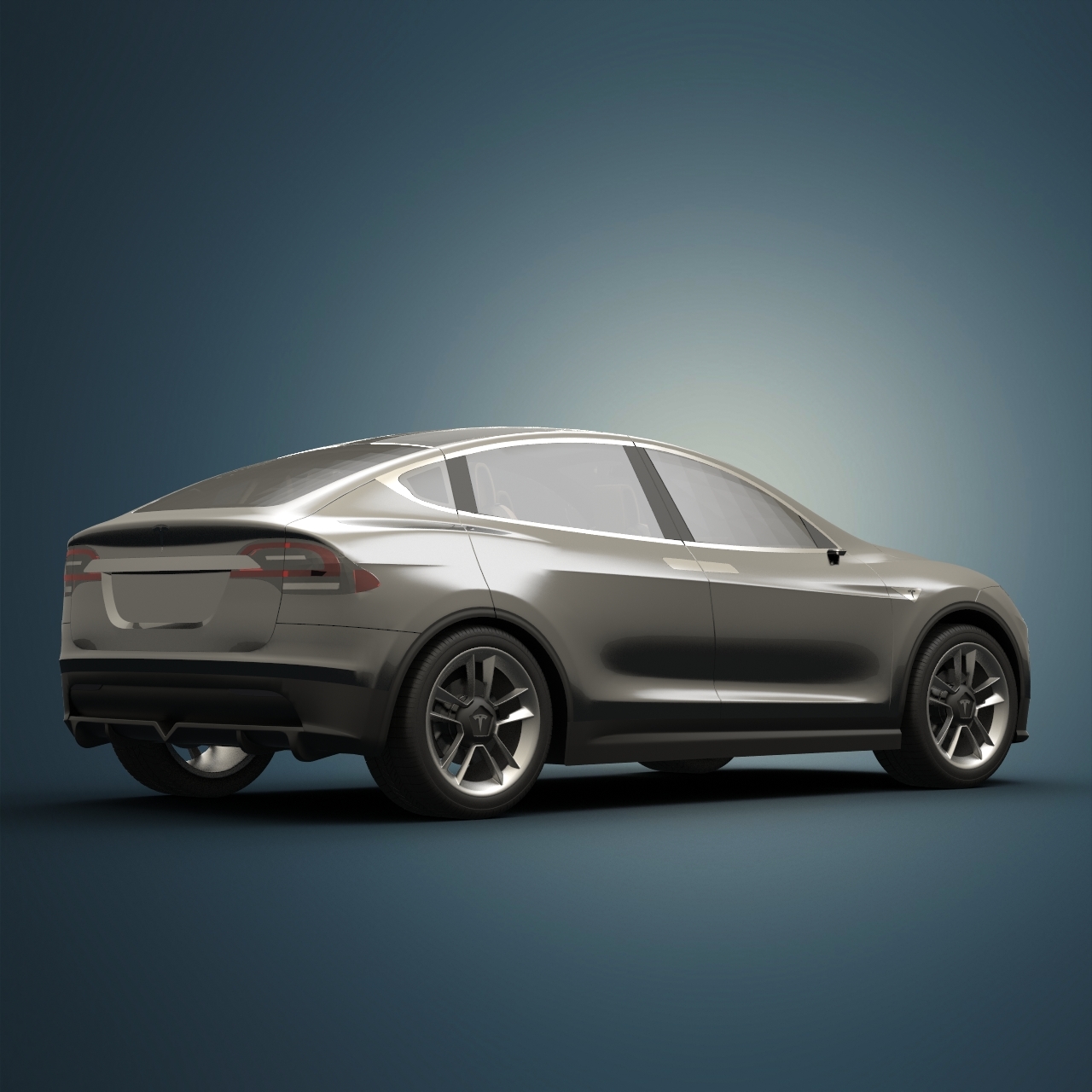 3d tesla x electric car