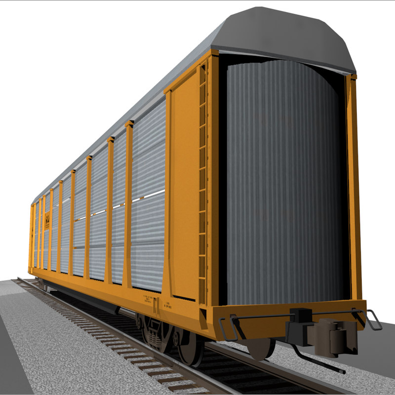 train car autorack 3d c4d