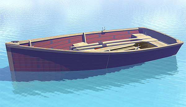 small boat dxf