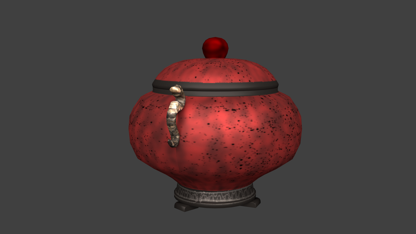 chinese pot 3d obj