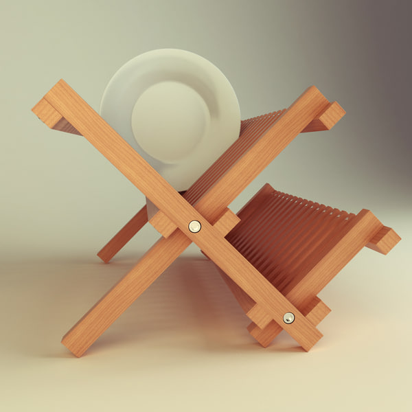 dishes rack 3d model