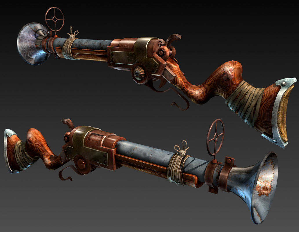 3ds max blunderbuss gun