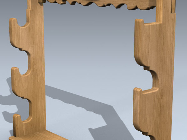 3d model of gun rack