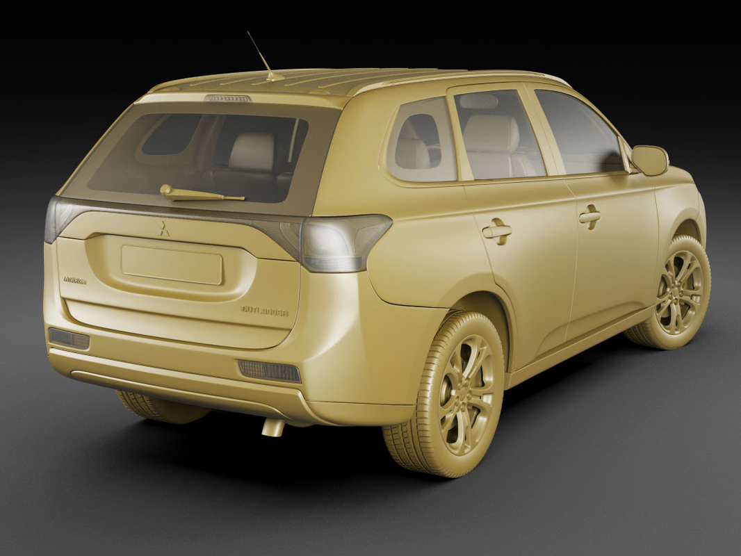 3d model mitsubishi outlander 2013